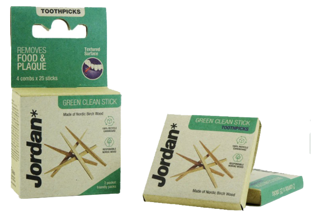 Jordan Green Clean Stick Toothpicks (4 combs x 25) [3504]