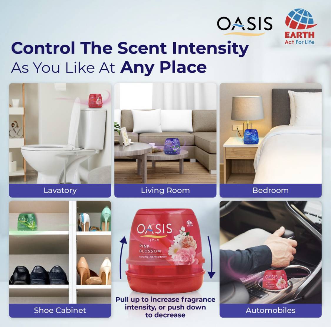 Oasis Air Freshener Gel - Ocean Blue 200g [6528]