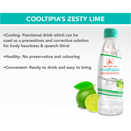 Three Legs Cooltopia Cooling Water - Lime 320ml [2500]