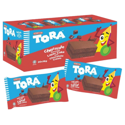 Tora Layer Cake Box - Double Chocolate (20x16g) [0714]