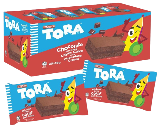 Tora Layer Cake Box - Double Chocolate (20x16g) [0714]