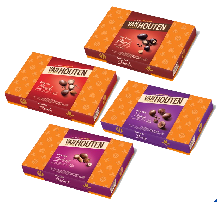 Van Houten Chocolate Dragees - Dark Milk Almonds 150g [3442]