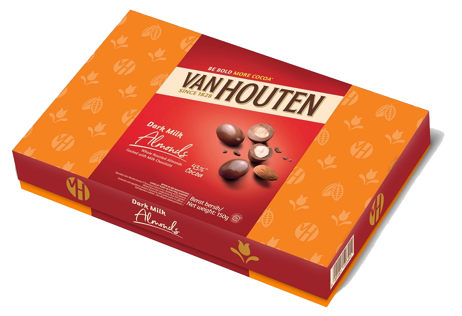 Van Houten Chocolate Dragees - Dark Milk Almonds 150g [3442]