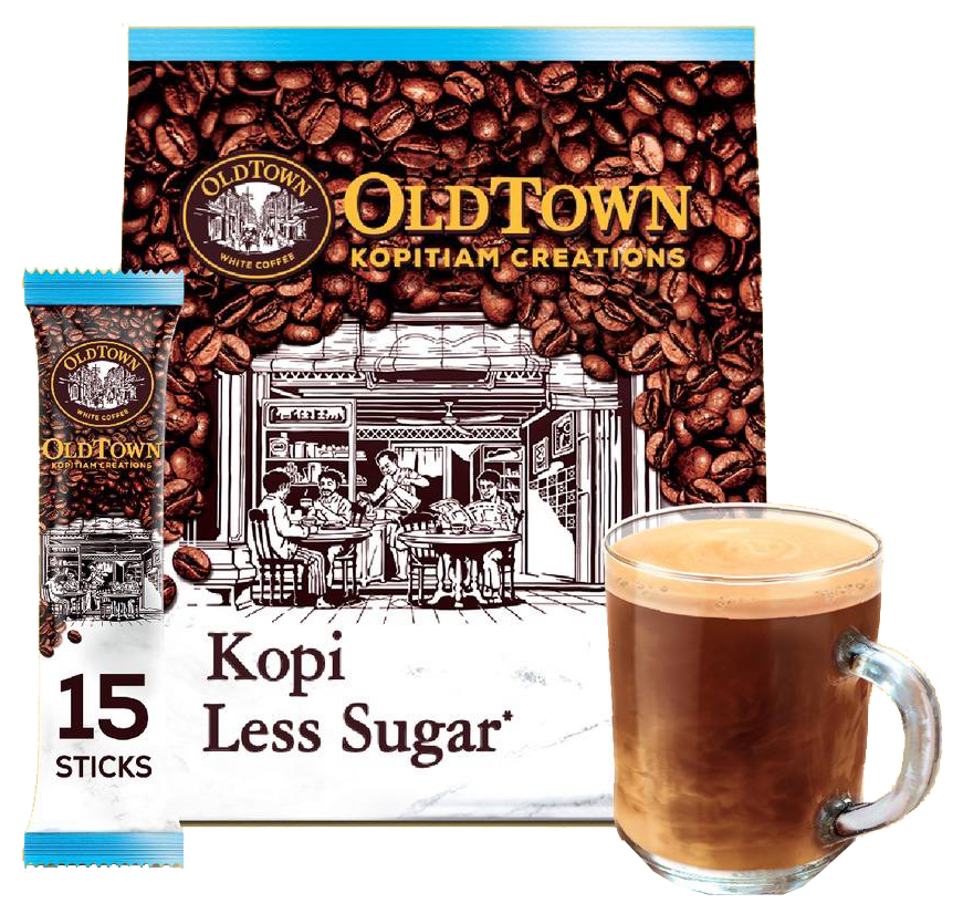 OLDTOWN Kopitiam Smooth Roast Kopi Less Sugar (15'sx25g) [4121]