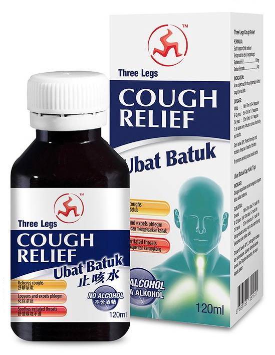 Three Legs Cough Relief 120ml [1611]