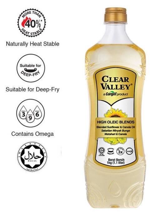 Clear Valley High Oleic Sunflower & Canola Cooking Oil (1kg/1.1L) [0027]