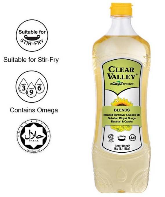 Clear Valley Blends Sunflower & Canola Cooking Oil (1kg / 1.1L) [0003]
