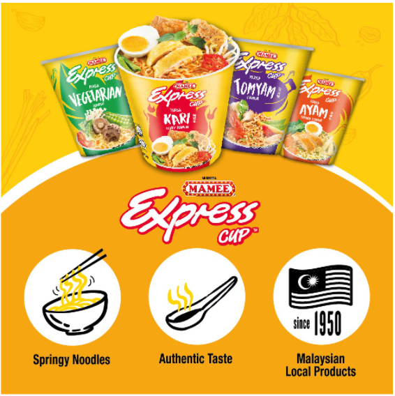 Mamee Express Cup Noodles Chicken 2x(64g)