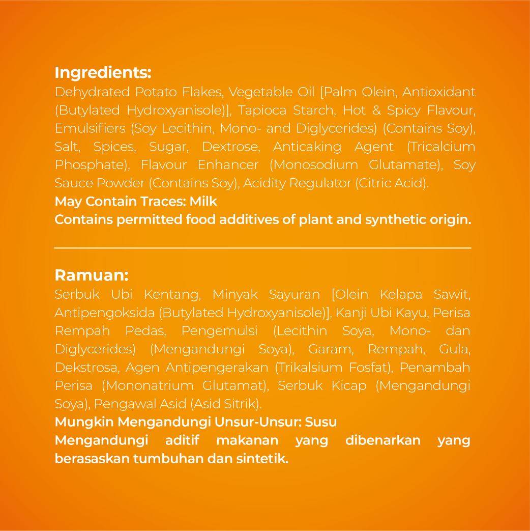 Mister Potato Crisps - Hot & Spicy 125g [1159]