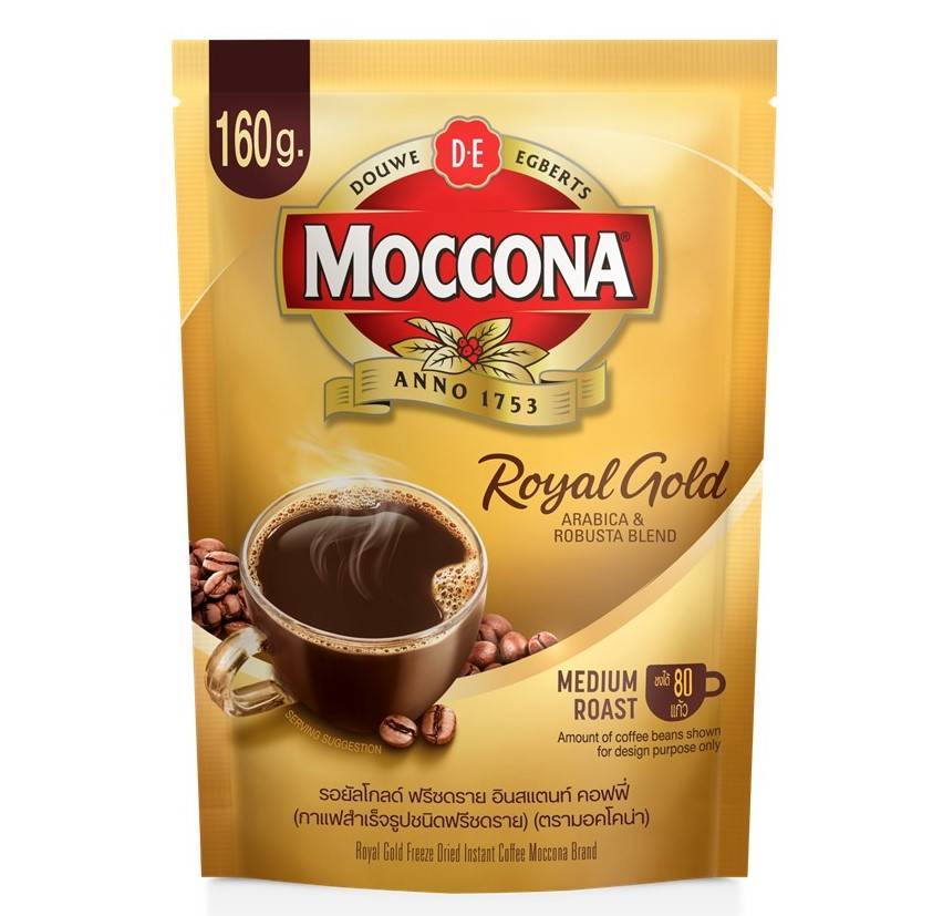 Moccona Royal Gold Arabica & Robusta Blend Instant Coffee 160g [0136]