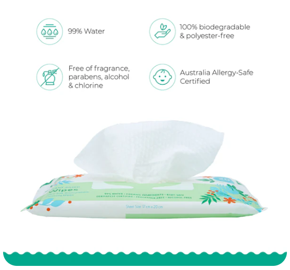 Offspring Plant-Based Baby Wipes (20 Sheets) [0197]