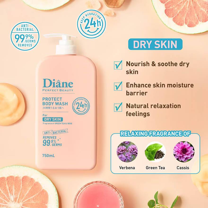 Diane Perfect Beauty Protect Body Wash -Dry Skin 750ml [6508]