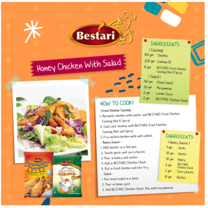 Bestari Fried Chicken Coating Hot & Spicy 1kg [0063]