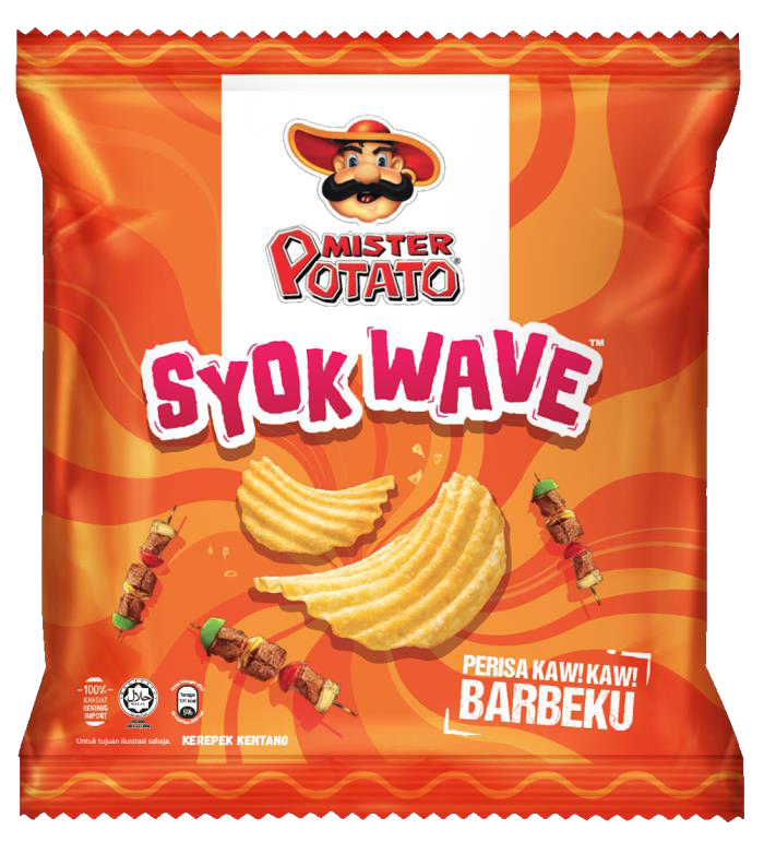 Mister Potato Syok Wave - BBQ 12x65g