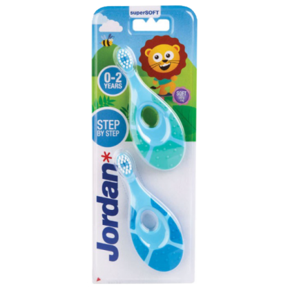 Jordan Kids Step 1 (Age 0-2) Twin Pack Toothbrush [8448]