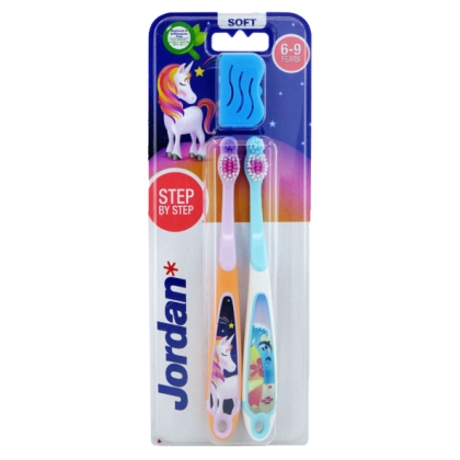 Jordan Kids Step 3 (Age 6-9) Twin Pack Toothbrush [8462]
