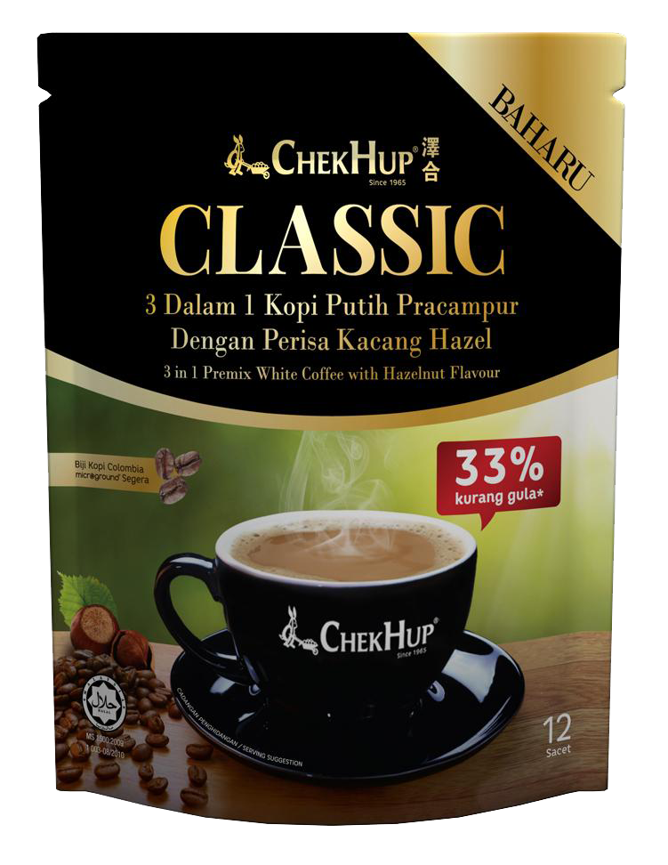 Chek Hup Classic White Coffee With Hazelnut 3in1 12'sx37g [9986]