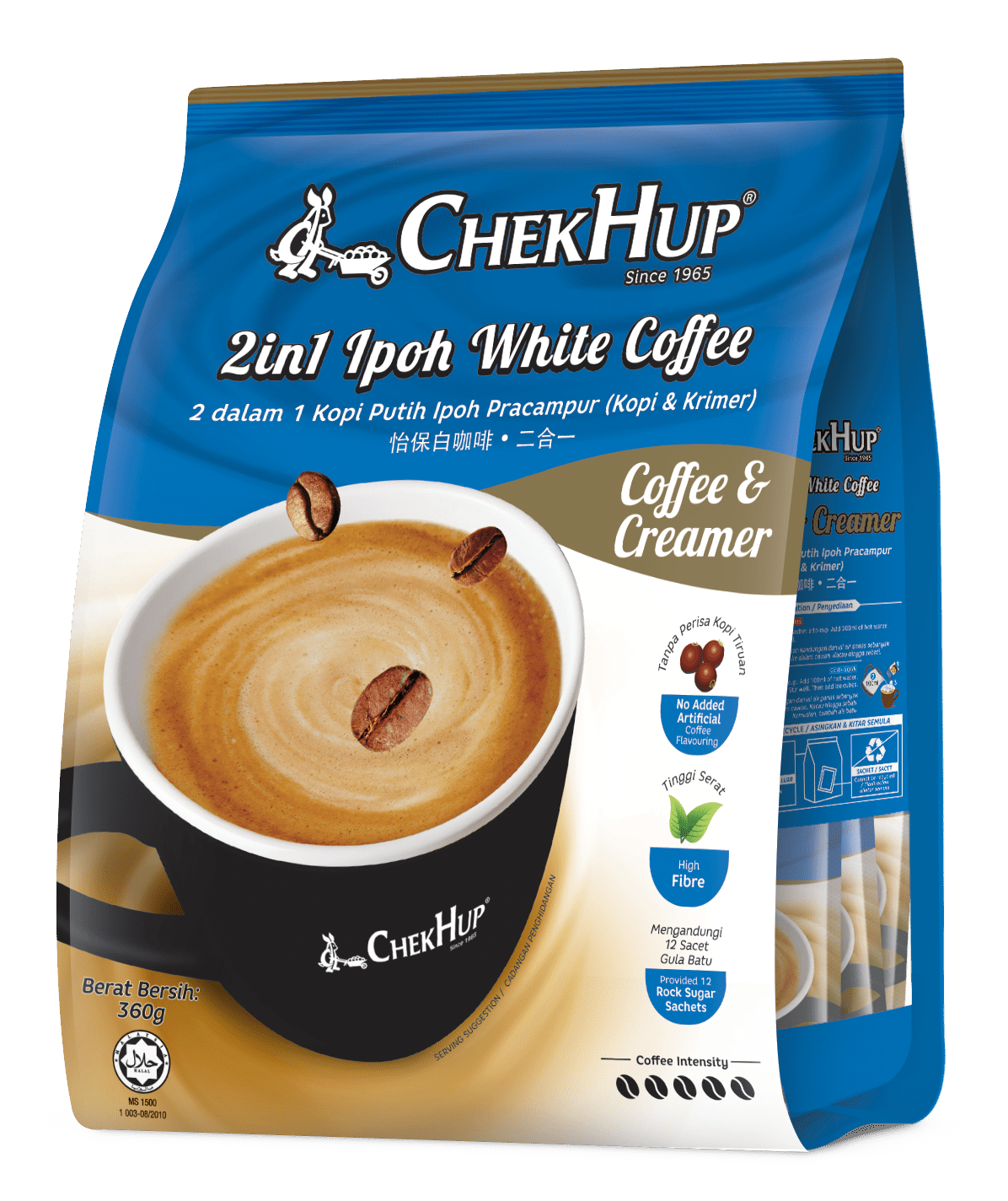 Chek Hup 2in1 Ipoh White Coffee – Coffee & Creamer (12'sx30g) [6022]