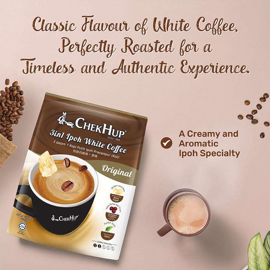 Chek Hup 3in1 Ipoh White Coffee – Original (12'sx40g) [6008]