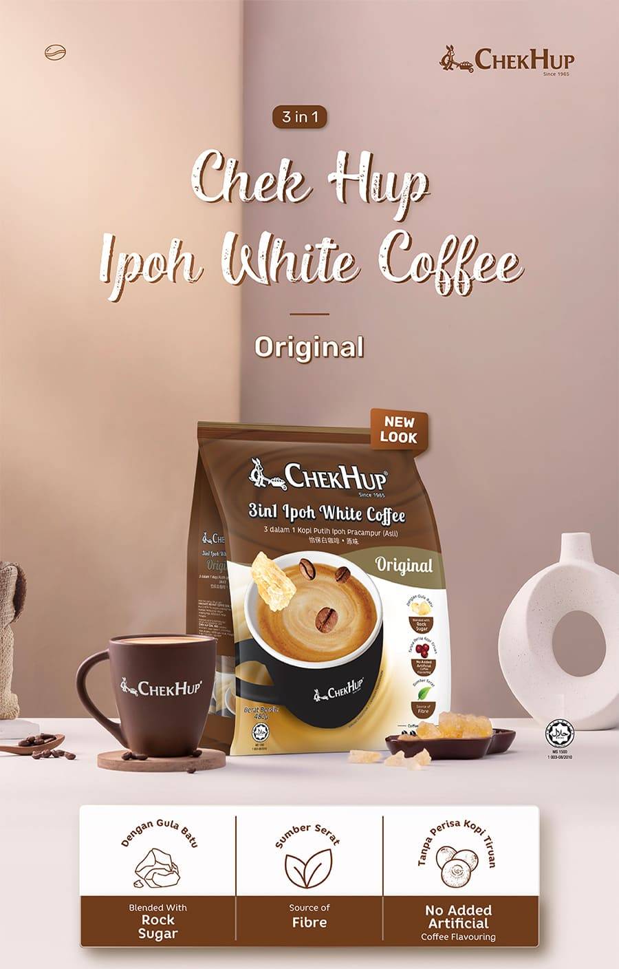 Chek Hup 3in1 Ipoh White Coffee – Original (12'sx40g) [6008]