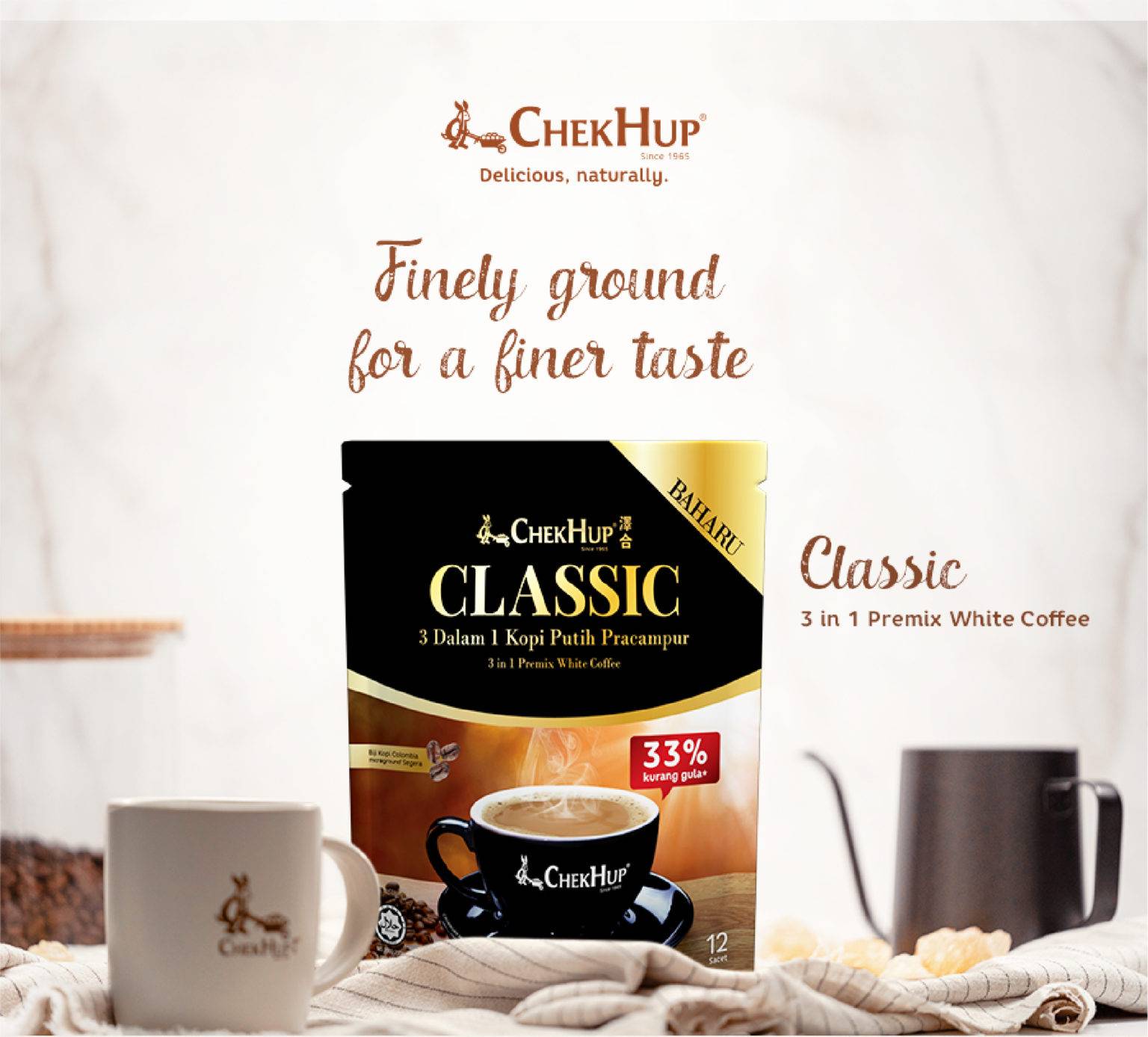 Chek Hup 3in1 Classic White Coffee 12'sx37g [6862]