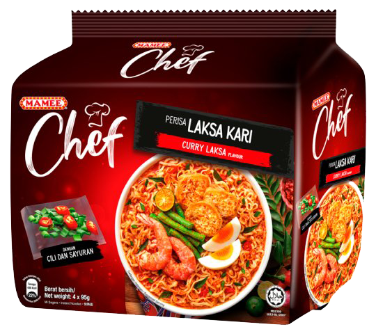 Mamee Chef Instant Noodles Curry Laksa (4x89g) [3321]