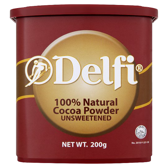 Delfi 100% Natural Cocoa Powder Unsweetened 200g [7493]