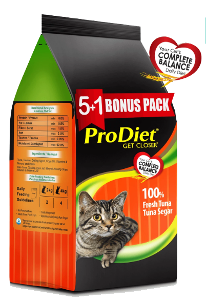 Prodiet Wet Cat Food - Tuna (5+1) Promo Pack (6x85g) [0283]
