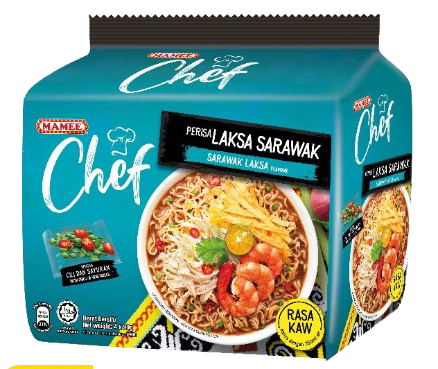 Mamee Chef Instant Noodles Sarawak Laksa (4x90g) [1883]