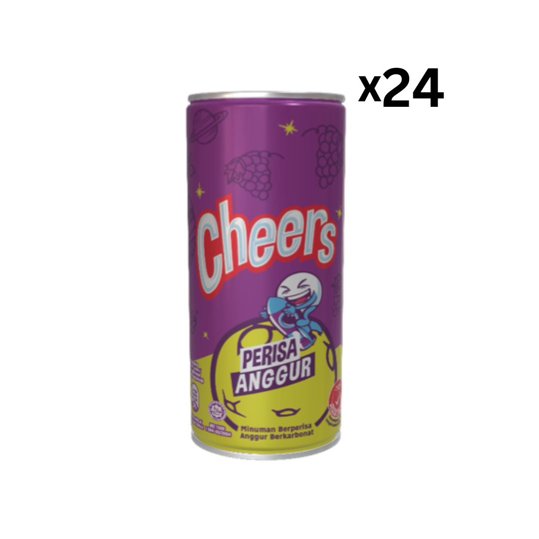 Cheers Carbonated Soft Drinks - Grape (24x325ml) [3042]