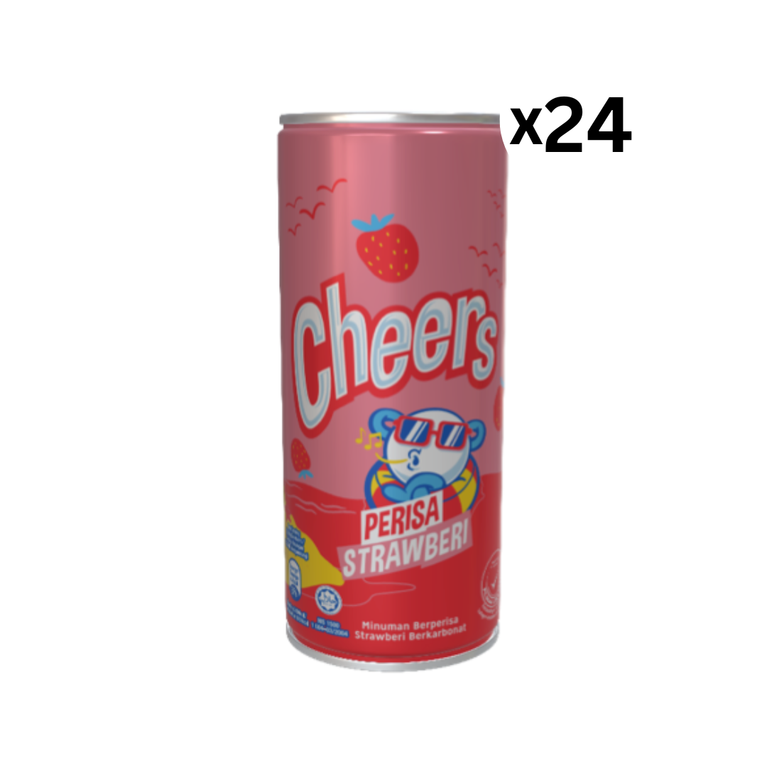 Cheers Carbonated Soft Drinks - Strawberry (24x325ml) [3011]