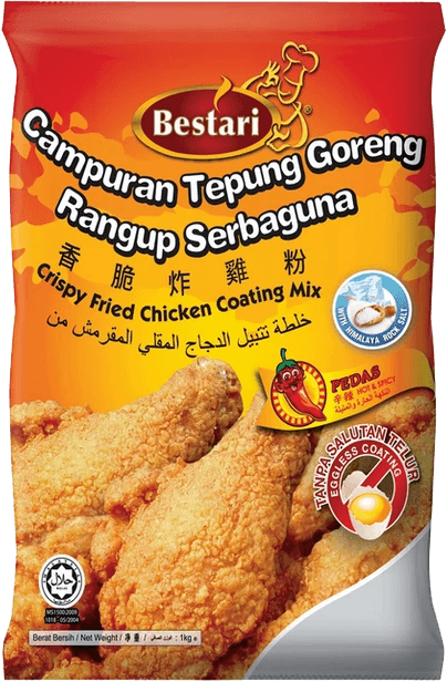 Bestari Fried Chicken Coating Hot & Spicy 1kg [0063]